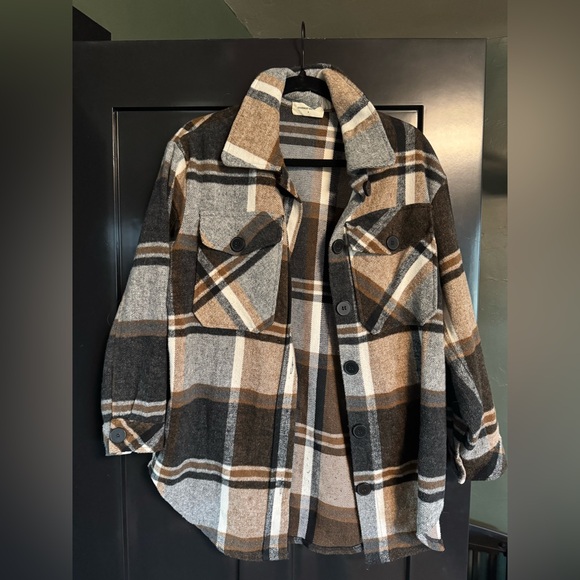 Goodnight Macaroon | Tops | Goodnight Macaroon Plaid Shacket | Poshmark